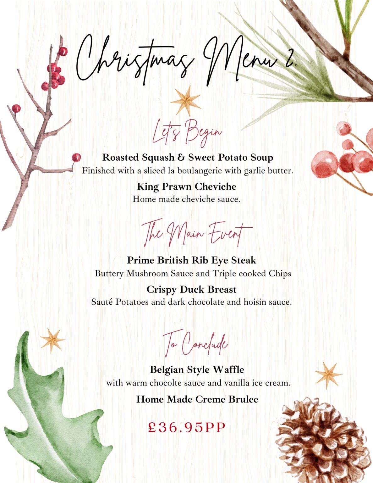 Food menu - Rancho Steakhouse Fareham